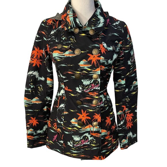 Hurley | Jackets & Coats | Hurley Tropical Print Double Breasted ...